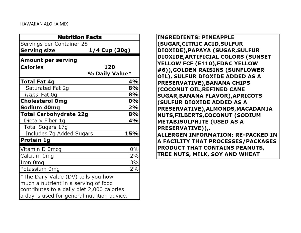 Hawaiian Aloha Mix | We R Nutty