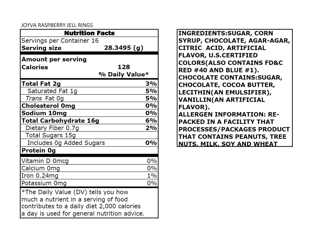 Joyva Raspberry Jell Rings | We R Nutty